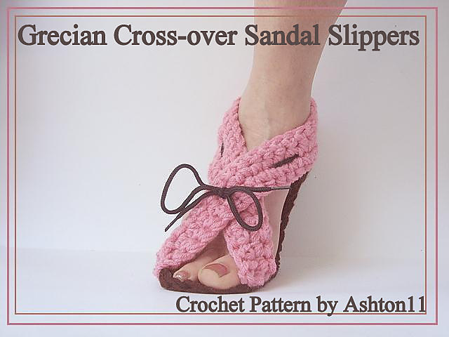 Ravelry: Grecian Cross-Over Sandal pattern by Ashton E Leven