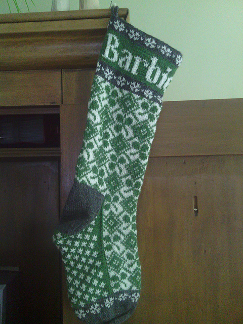 Ravelry: Shamrock chart for Barbie's Stocking pattern by Barbie Smith