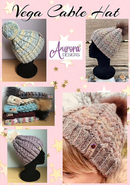 Ravelry: Vega Cable Knitted Hat pattern by Aurora Designs