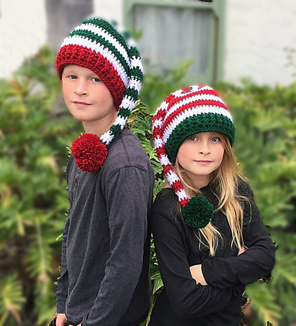 Ravelry: Christmas Elf Hat - Holly pattern by Ava Girl Designs