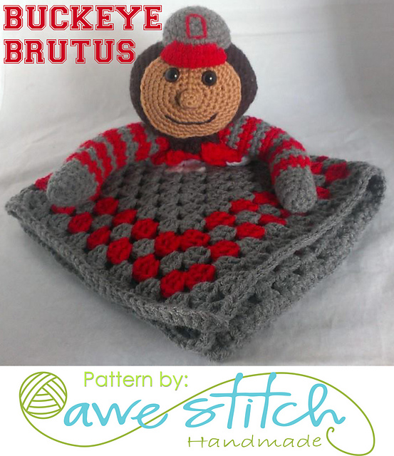 Ravelry: Buckeye Brutus Lovey pattern by Awe Stitch