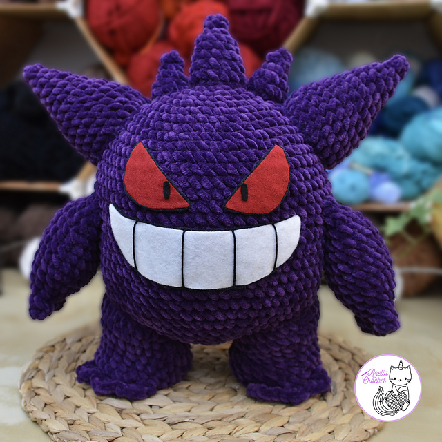 Ravelry: Gengar amigurumi pattern by Emma Raymond