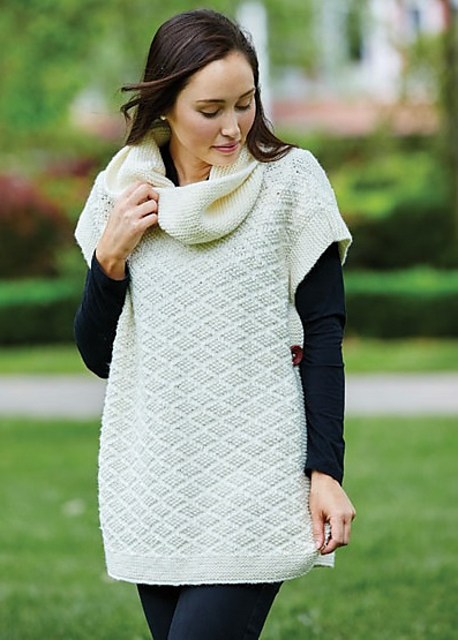 Ravelry: PT 8464 - Side Buttoned Poncho pattern by Bendigo Woollen Mills