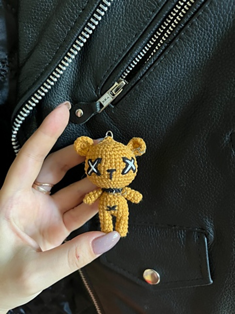 Ravelry: Voodoo Teddy Bear Keychain pattern by Alexandra Razinkova
