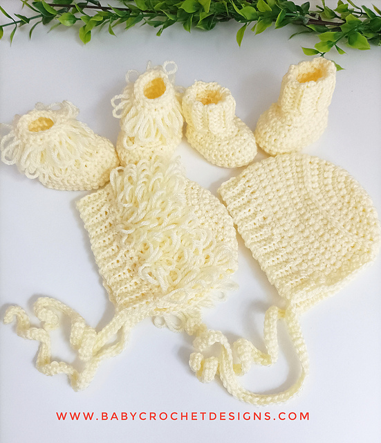 Ravelry: Loopy or Not Bonnet and Boots pattern by Donna Browne