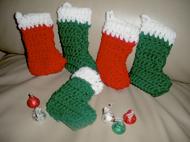 Ravelry: Mini Red Christmas Stocking pattern by Maggie Weldon
