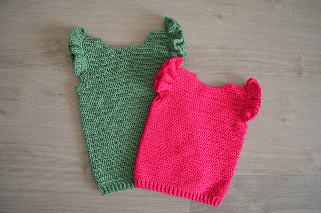 Ravelry: Camille Ruffle Top pattern by Anna Bonder