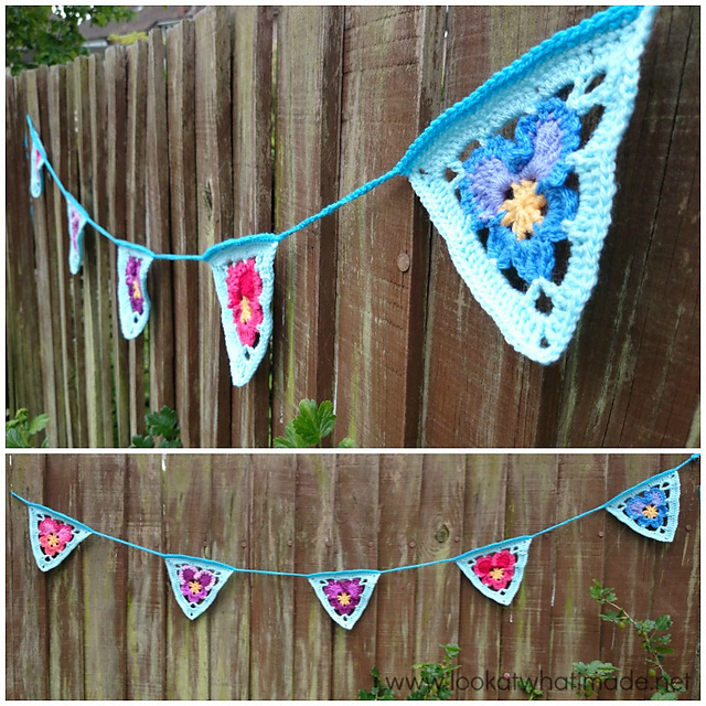 Ravelry: Granny's Pansy - Crochet Bunting pattern by Dedri Uys