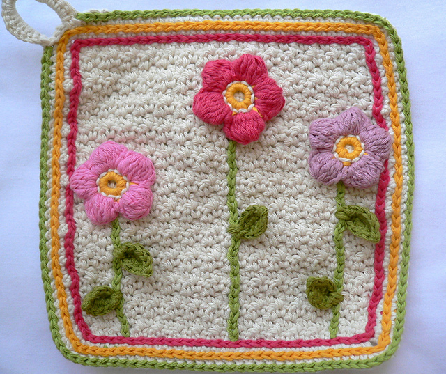 Ravelry: Little Flower Garden Dishcloth pattern by Dedri Uys