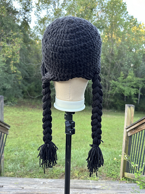 Ravelry: Wednesday Addams Inspired Hat pattern by Naturally Hooked Crochet
