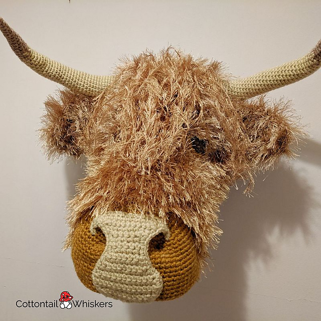 Ravelry: Highland Cow Trophy Head pattern by Bea King