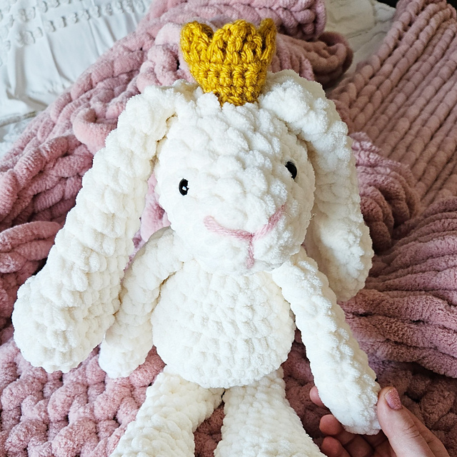 Ravelry: Rosabelle the Royal Bunny Snuggler pattern by Shannon Galloway