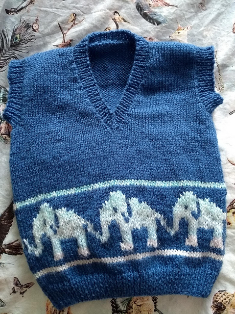 Ravelry: Elephant Sleeveless Sweater pattern by Claire Parker