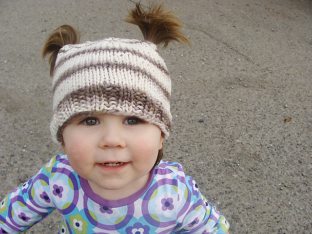Ravelry: Piggy Tail Hat pattern by Rebecca Bevan