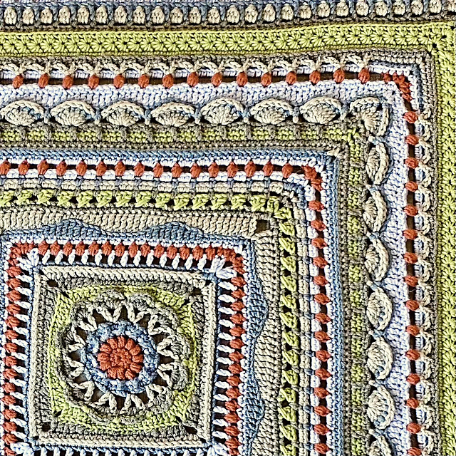 Ravelry: Christina’s Sampler Afghan pattern by Rebecca Roche