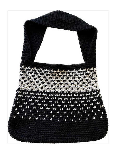 Ravelry: Black and White Shoulder Bag pattern by Rebecca Roche