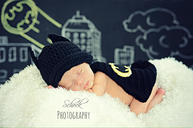 Ravelry: Batman Baby Set pattern by Rebecca Romero