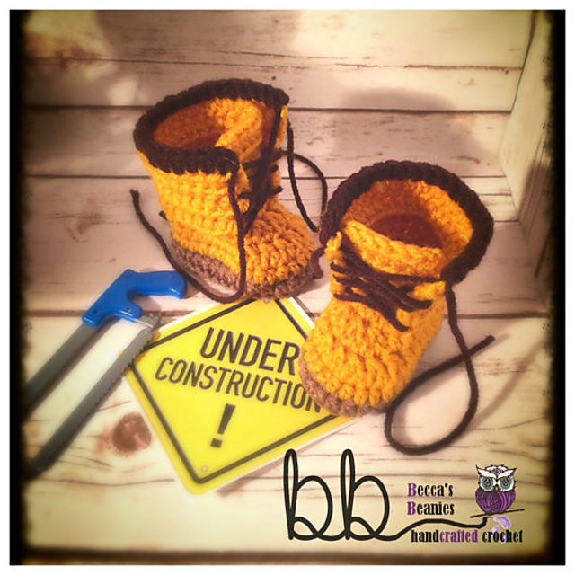Ravelry: Work Boots pattern by Rebecca Romero