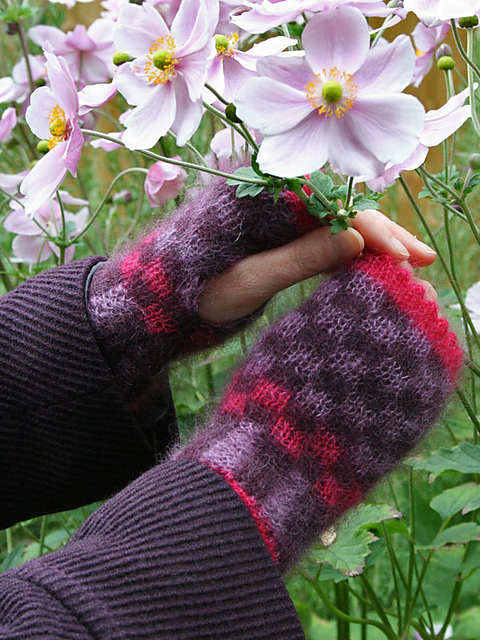 Ravelry: Anemone fingerless mittens pattern by Nicki Merrall