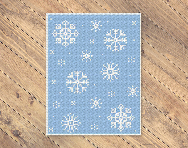 Ravelry: Snowflakes C2C Blanket pattern by Victoria Kopytko