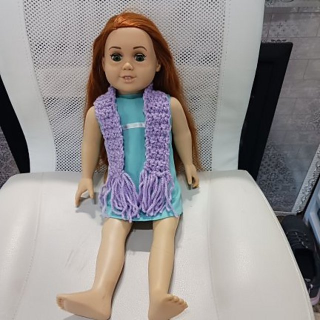 Ravelry: American Girl Sized Doll Scarf 1 pattern by Beth Bell