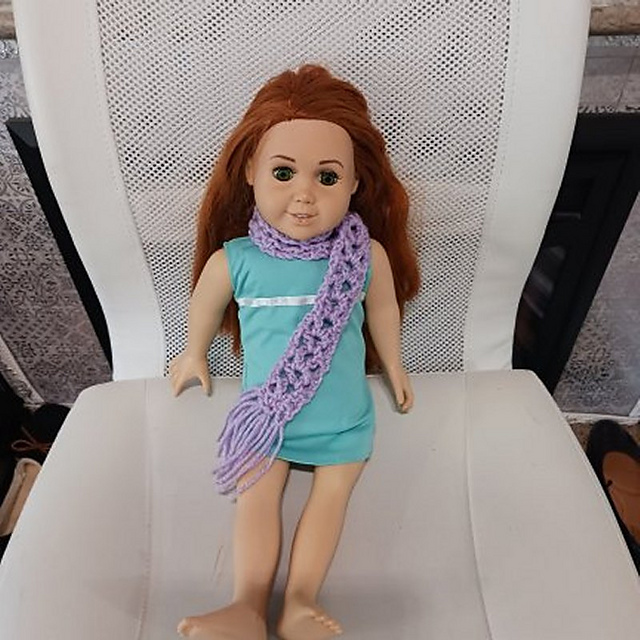 Ravelry: American Girl Sized Doll Scarf 2 pattern by Beth Bell
