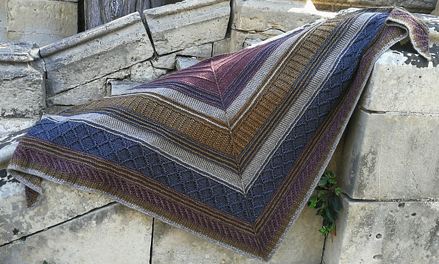 Ravelry: Metallic Twist Shawl pattern by Bex Knitty Designs