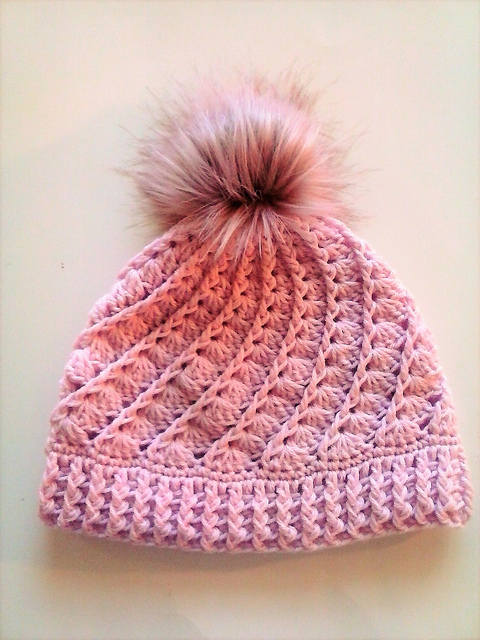 Ravelry: BeyondCrochetToo's Divine Hat #7 - Blush Pink with Pom