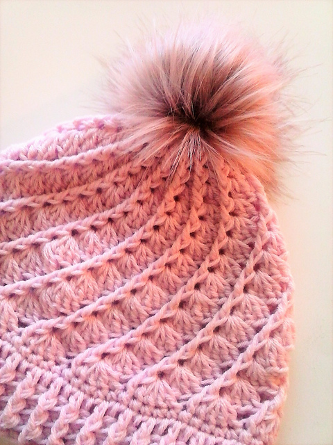 Ravelry: BeyondCrochetToo's Divine Hat #7 - Blush Pink with Pom