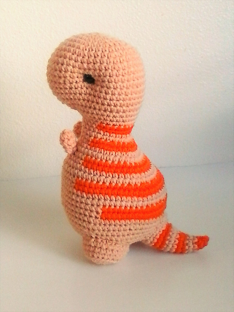 Ravelry: BeyondCrochetToo's Timothy the T-Rex - Ginger and Orange