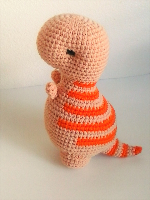 Ravelry: BeyondCrochetToo's Timothy the T-Rex - Ginger and Orange