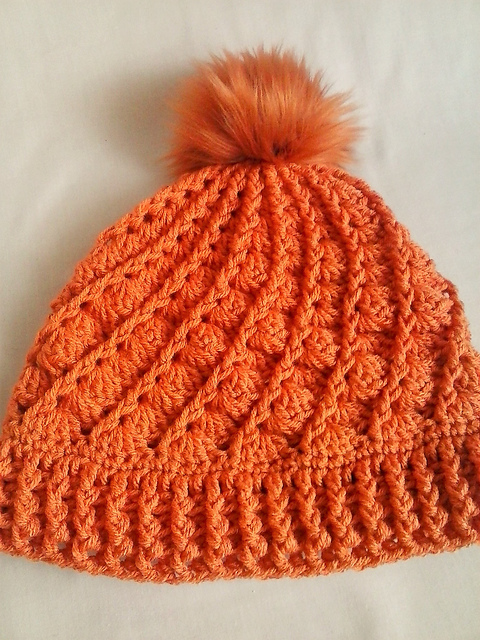 Ravelry: BeyondCrochetToo's Divine Hat - Terracotta with and without Pom