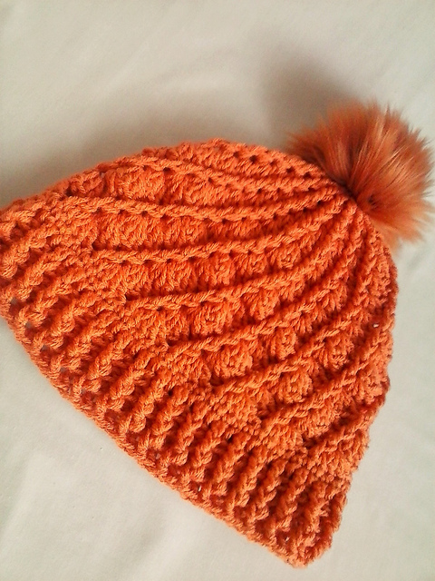 Ravelry: BeyondCrochetToo's Divine Hat - Terracotta with and without Pom