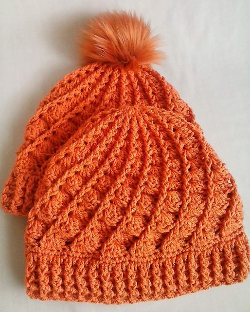 Ravelry: BeyondCrochetToo's Divine Hat - Terracotta with and without Pom