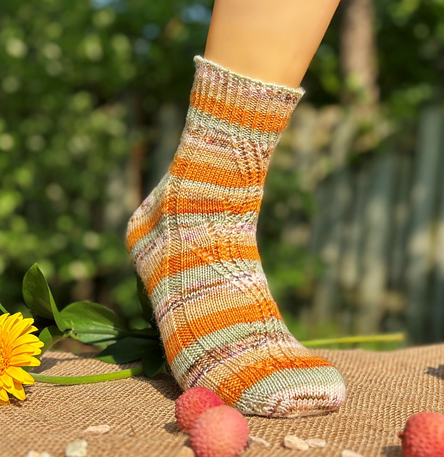 Ravelry: Cactus Flower Socks pattern by Louise Robert
