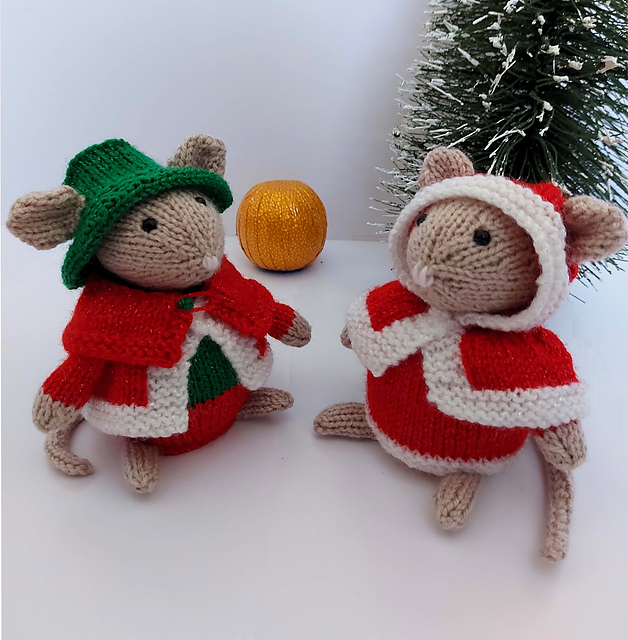 Ravelry: Dickensian Mice Orange Covers BB052 pattern by Wendy Morgan