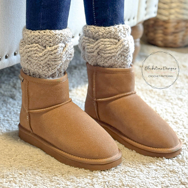 Ravelry: Classic Cables Boot Cuffs pattern by Sonya Blackstone