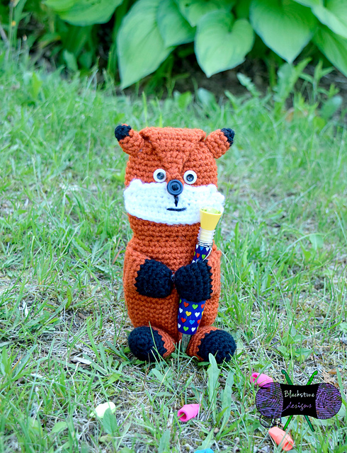 Ravelry: Fox Pencil Holder pattern by Sonya Blackstone