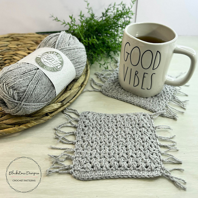 Ravelry: Feather Stitch Coasters pattern by Sonya Blackstone