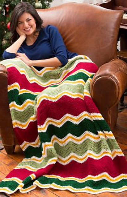 Ravelry: Holiday Chevron Throw pattern by Jessie Rayot
