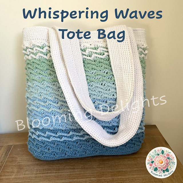 Ravelry: Whispering Waves Tote Bag pattern by Leanne Trengove