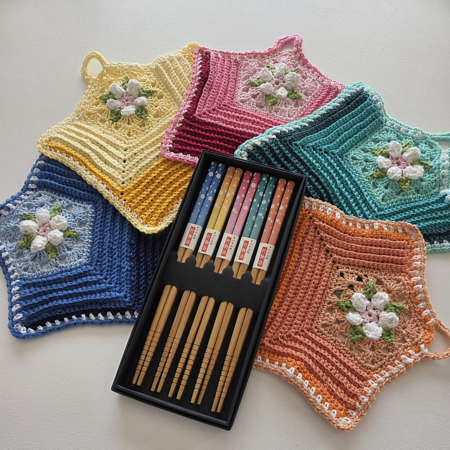 Ravelry: Pentagon Mitered Dishcloth pattern by Apple Blossom Dreams