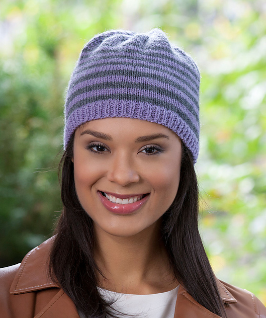 Ravelry: Woman's Striped Knit Hat pattern by Nancy Anderson