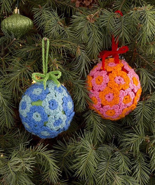 Ravelry: Flower Ball Ornament pattern by Sharon Mann