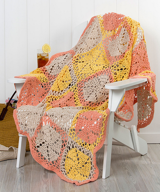 Ravelry: Twirling Garden Throw pattern by Linda Dean