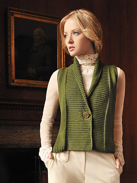 Ravelry: Shawl Collar Vest pattern by Bobbi IntVeld