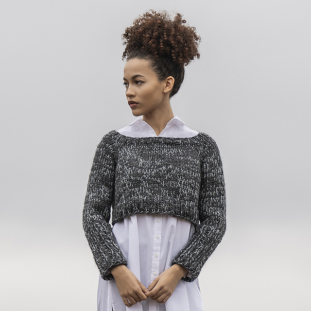 Ravelry: Midlothian Marled Crop pattern by Mary Pranica