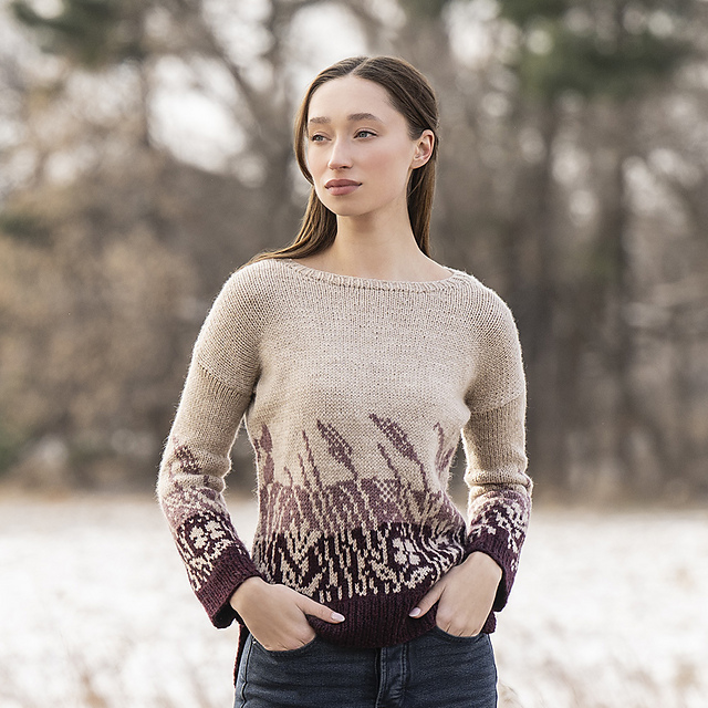 Ravelry: Meadowscape Pullover pattern by Melanie Beck
