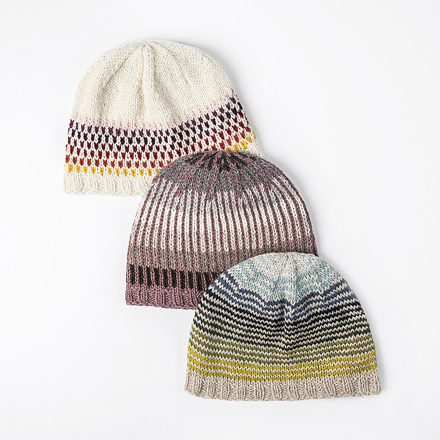 Ravelry: Corning Gradient Trio Cap pattern by Mary Pranica