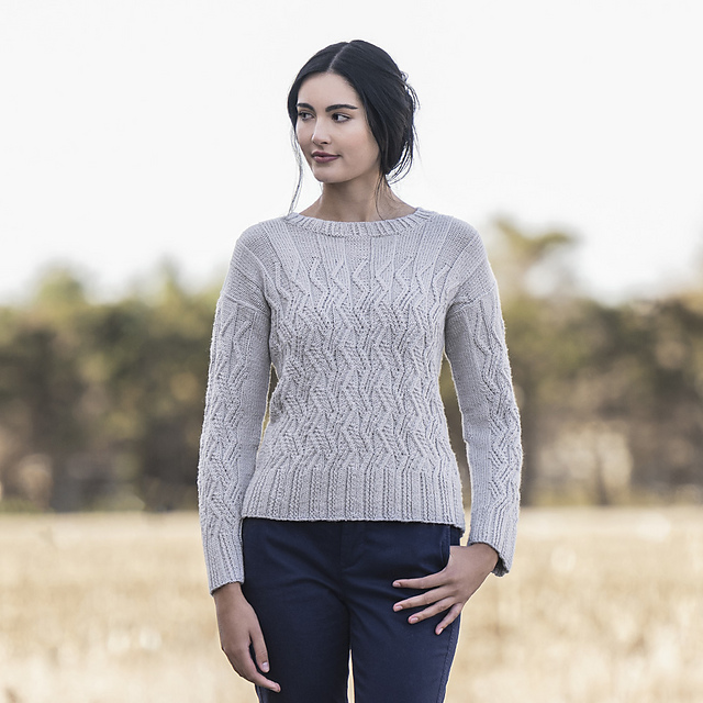 Ravelry: Montevideo Cabled Pullover pattern by Mari Tobita